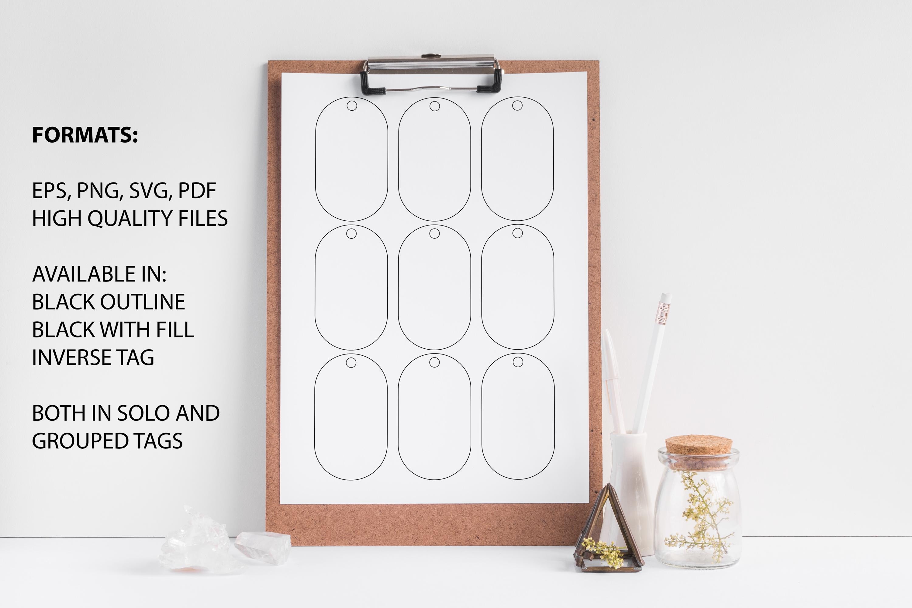 Printable Tags Template / Digital Tags Template - 2" X 3.5" Blank Gift ...