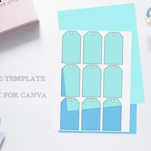 Printable Tags Template / Digital Tags Template - 2" X 3.5" Blank Gift ...