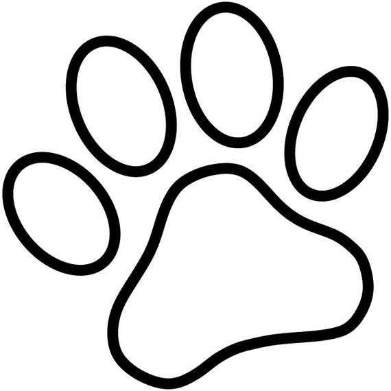 Paw Print Outline Clipart
