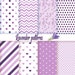 Purple Digital Papers Lavender Color Digital Paper Pack | Etsy