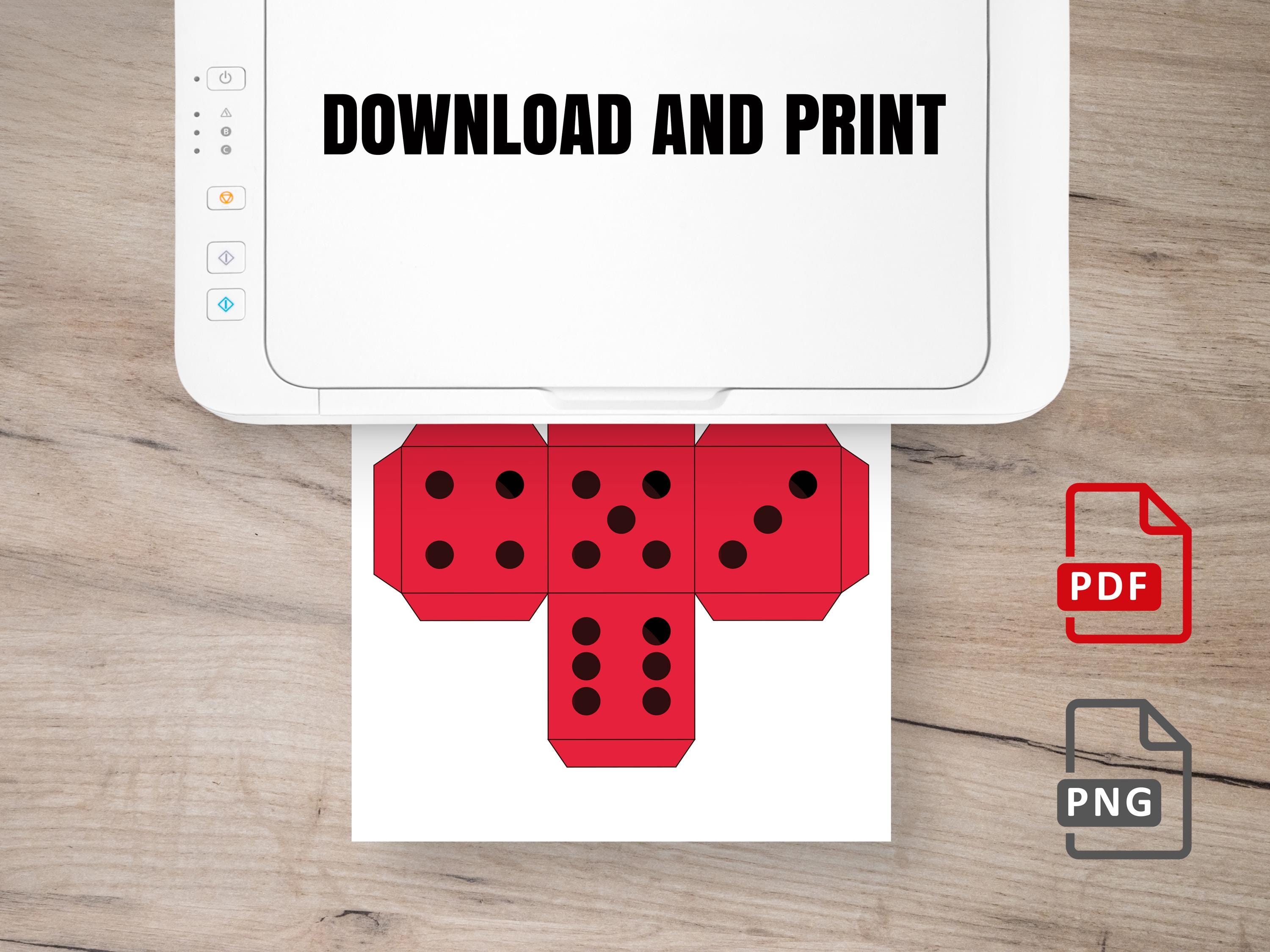 Printable Dice Templates - Make Your Own Paper Dice for Board Games ...