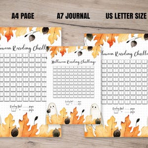 Halloween Reading Challenge PRINTABLE, 100 & 25 Books, Pages Tracker ...
