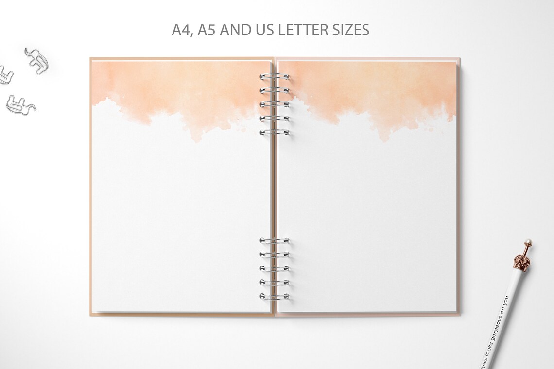 Printable Watercolor Stationery, DIGITAL DOWNLOAD, Printable Writing ...