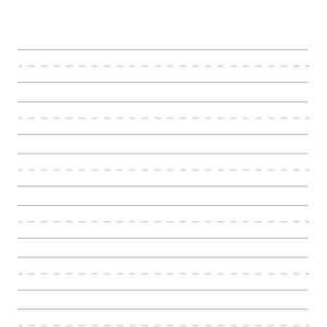 Broken Midline Kindergarten Handwriting Paper - Basic Black Solid and ...