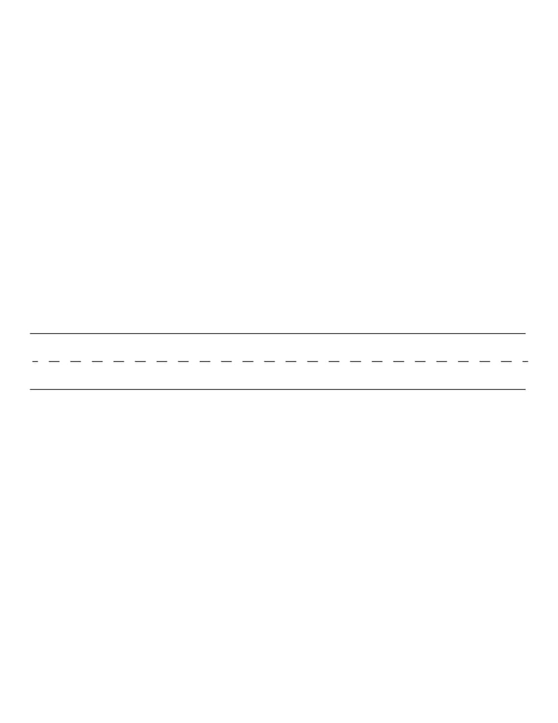 Broken Midline Kindergarten Handwriting Paper - Basic Black Solid and ...