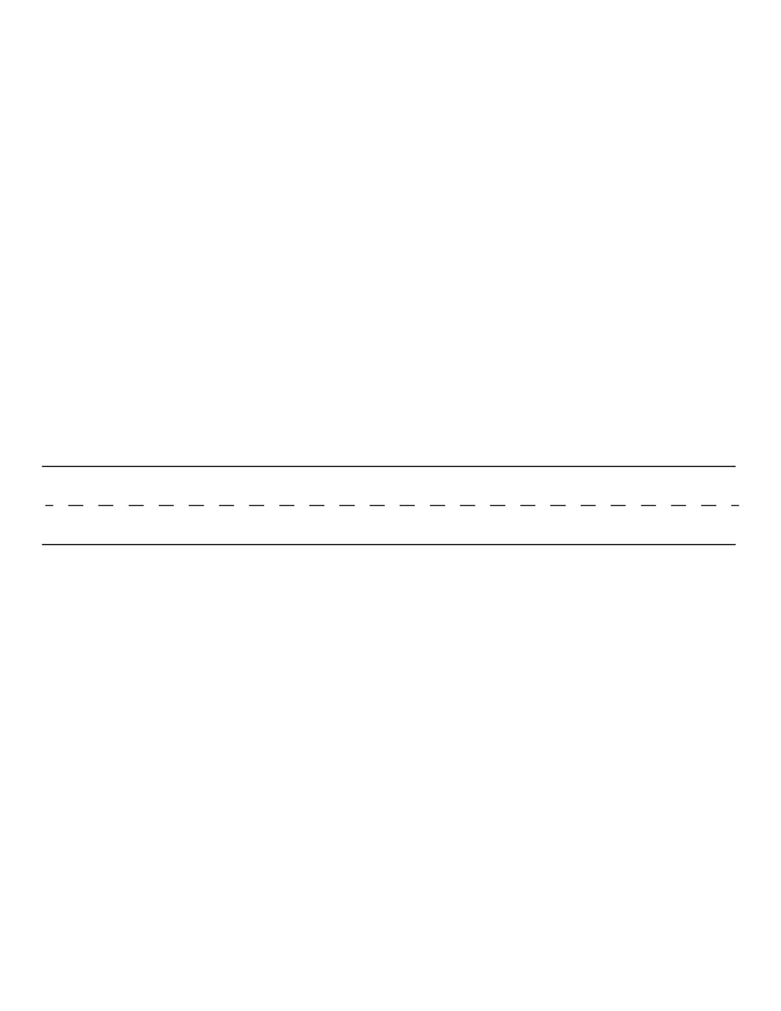 Broken Midline Kindergarten Handwriting Paper - Basic Black Solid and ...