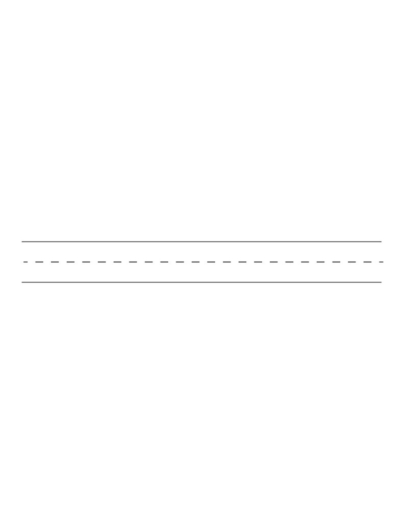 Broken Midline Kindergarten Handwriting Paper - Basic Black Solid and ...