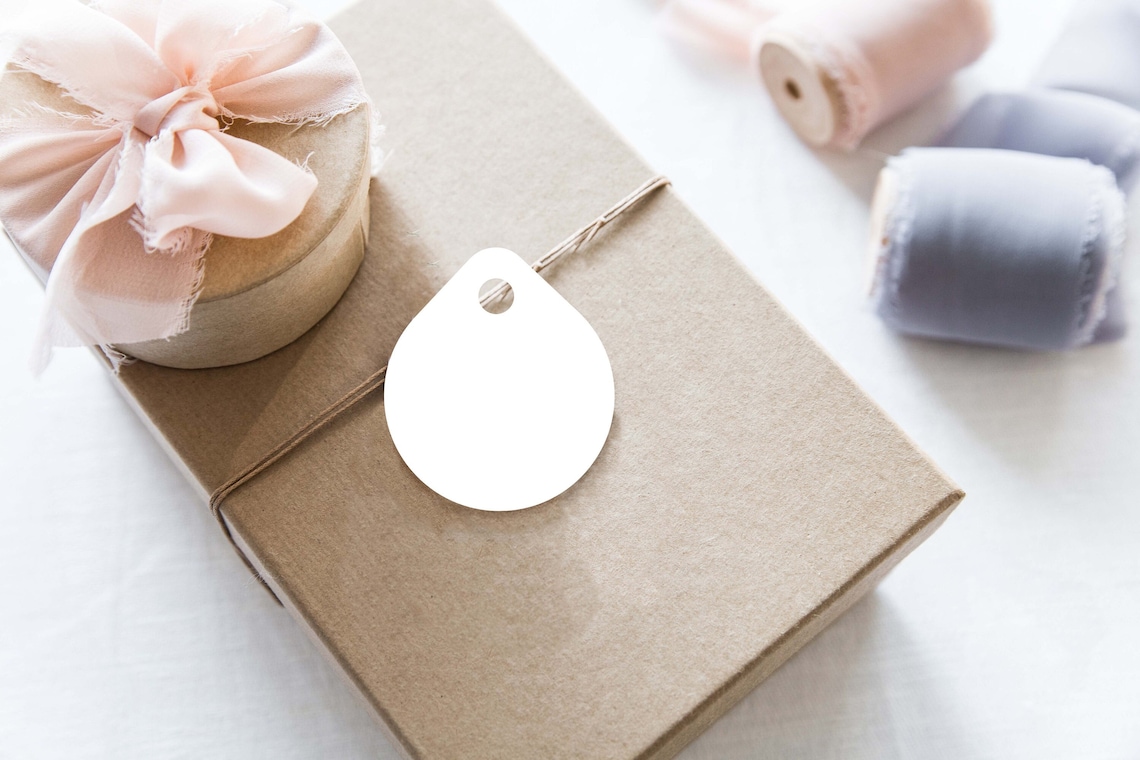 Tear Drop Shape Printable Tag Template / Templett Digital Tag - 2" X 3. ...