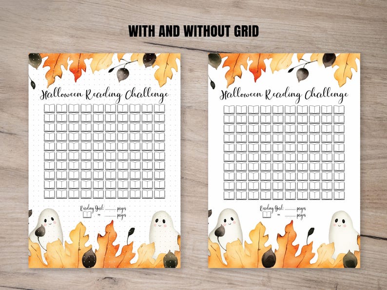Halloween Reading Challenge PRINTABLE, 100 & 25 Books, Pages Tracker ...