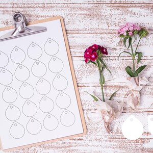 Tear Drop Shape Printable Tag Template / Templett Digital Tag - 2" X 3. ...