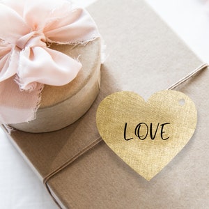 Printable Heart Tag Template / Digital Tag Templett- 2"x2" Blank Gift ...