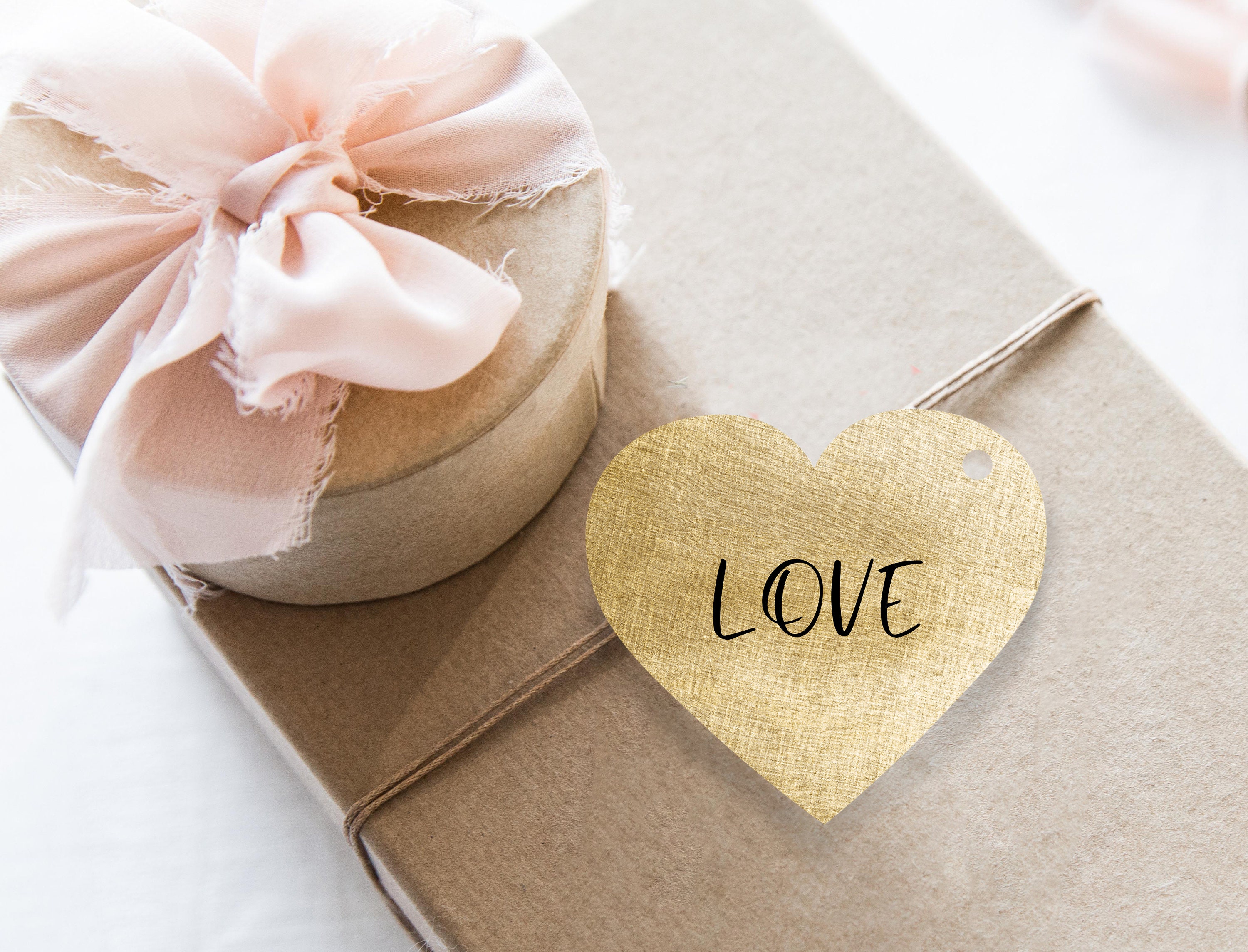 Printable Heart Tag Template / Digital Tag Templett- 2"x2" Blank Gift ...