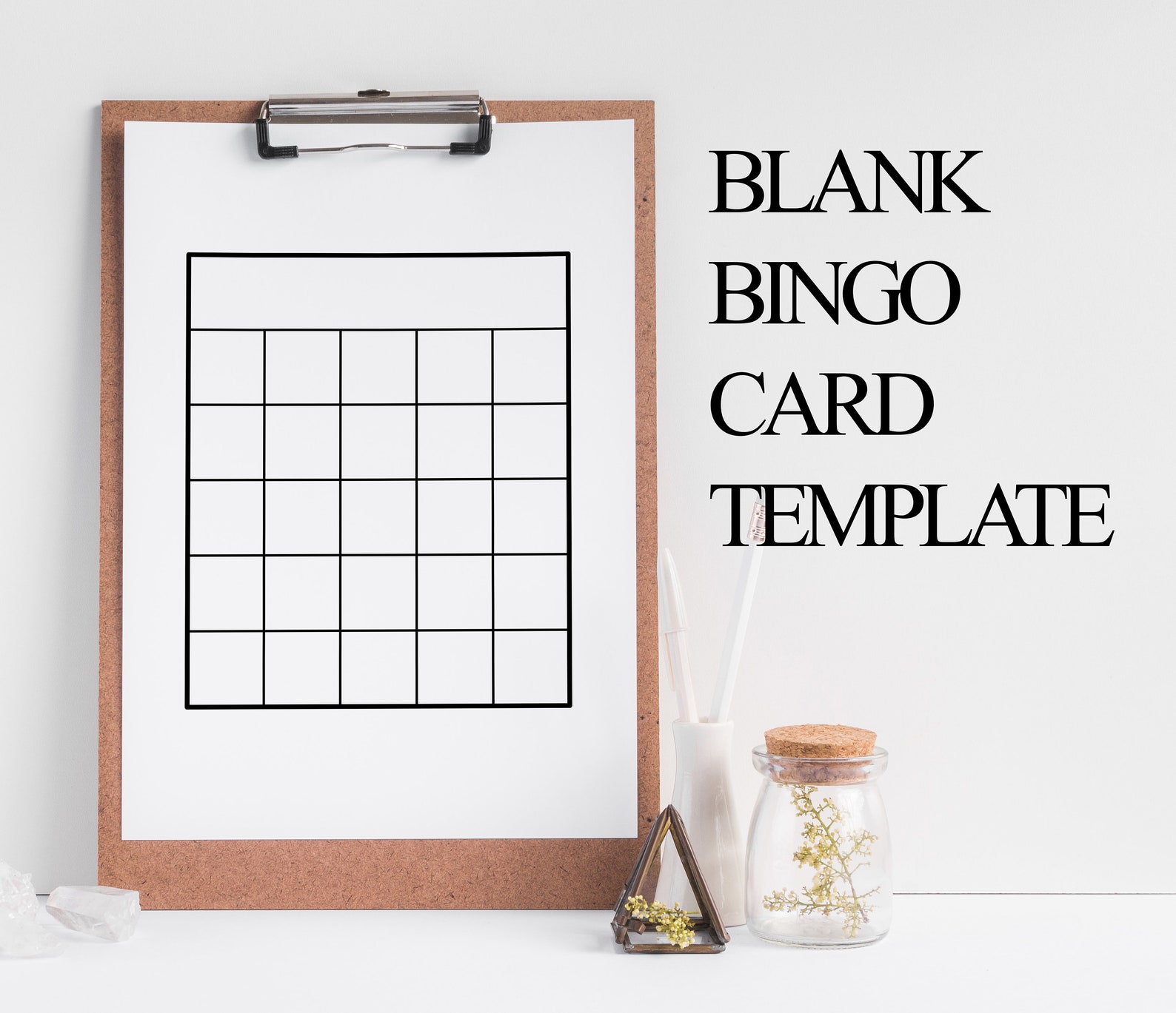 Bingo Printable Game Template - Bingo Template - 4 Colors - 3 Versions ...