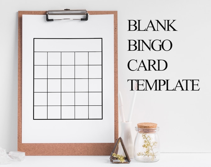 Bingo Printable Game Template Bingo Template 4 Colors 3 - Etsy