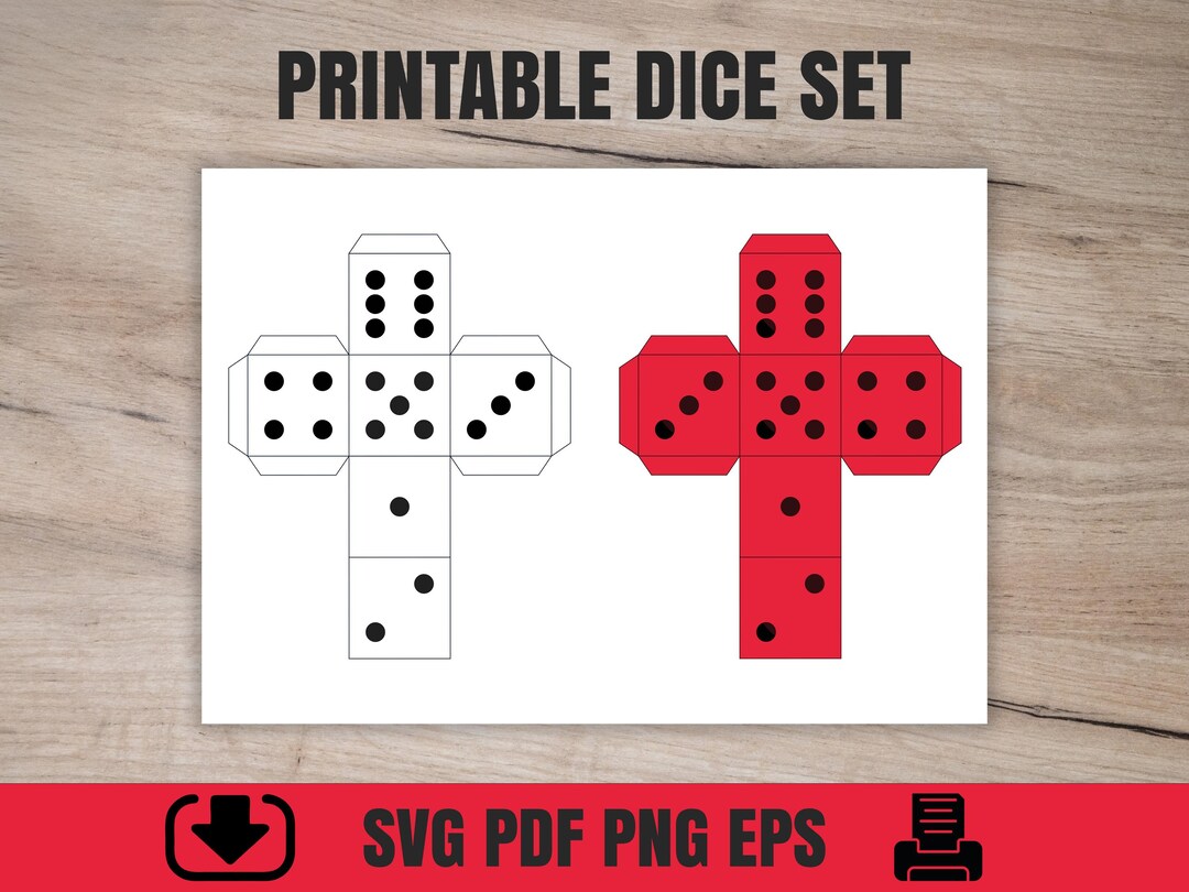 Printable Dice Templates - Make Your Own Paper Dice for Board Games ...