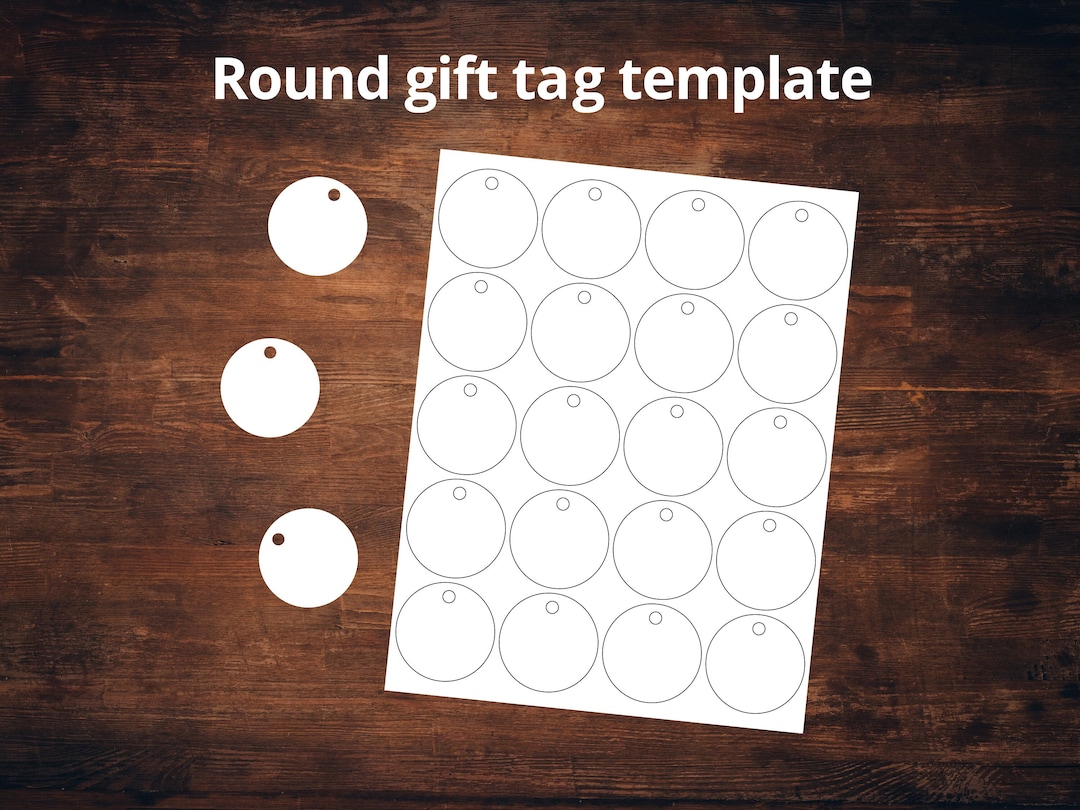 2" Round / Circle Hang Tag Template - Downloadable Digital Template to ...