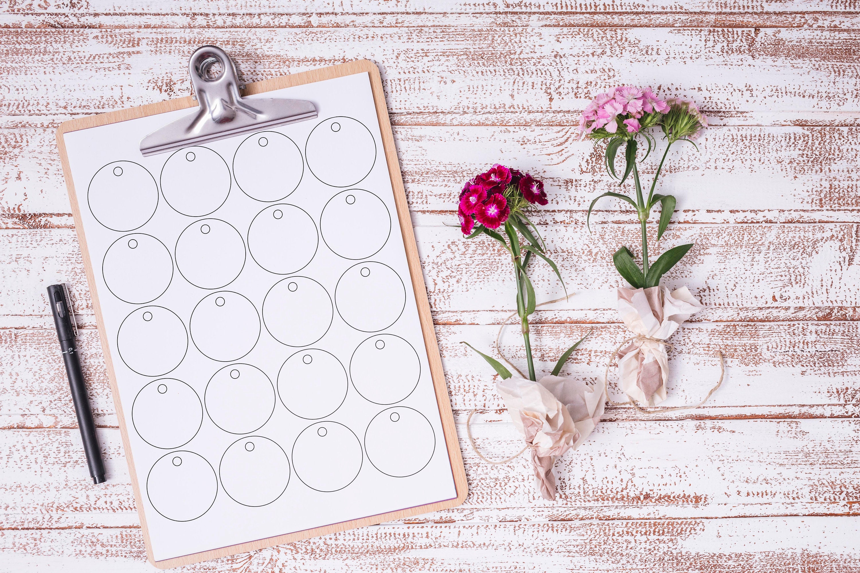 2" Round / Circle Hang Tag Template - Downloadable Digital Template to ...