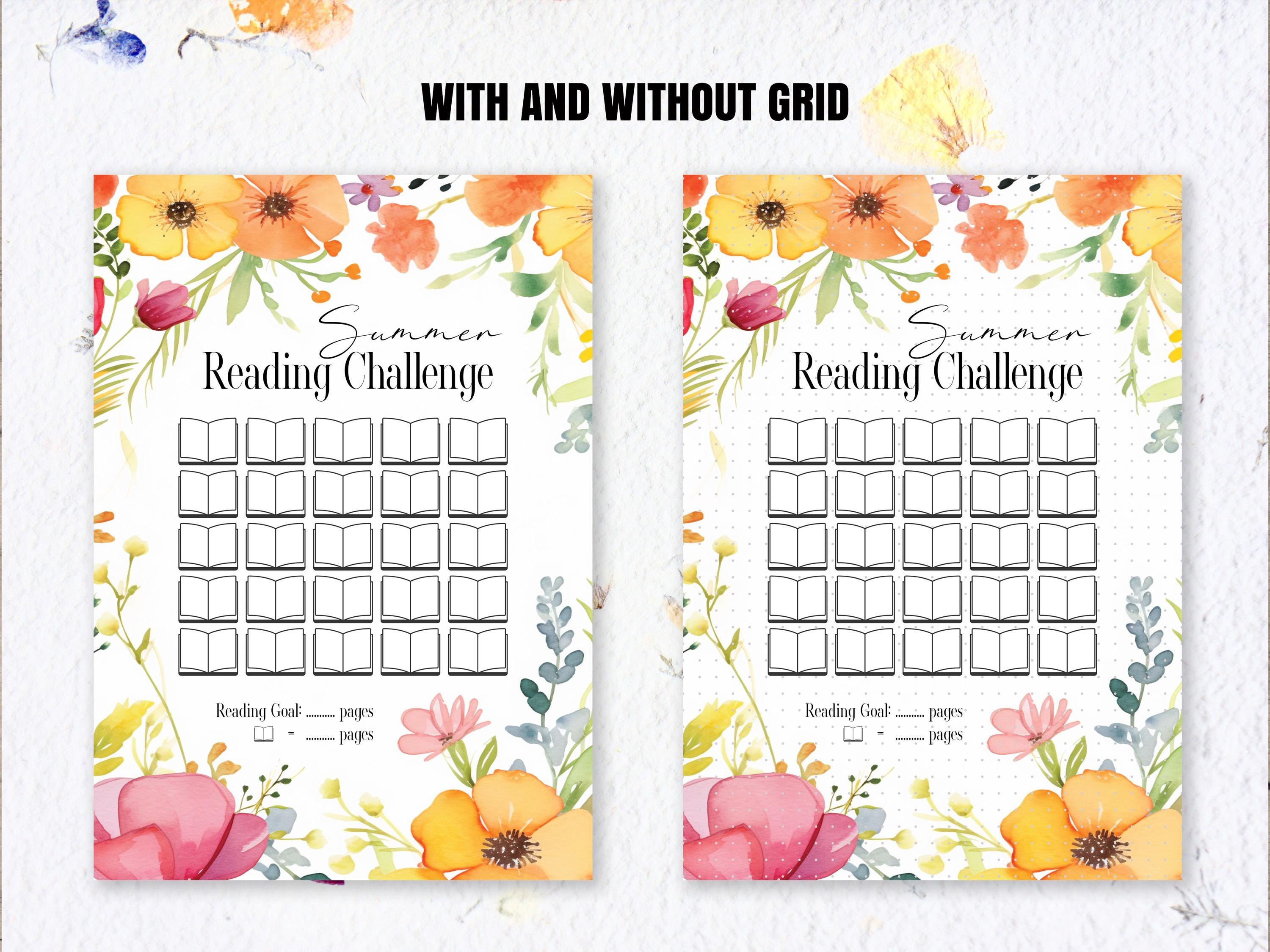Summer Reading Challenge PRINTABLE, 100 & 25 Pages, Books Tracker, Book ...