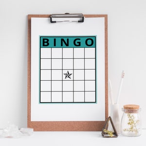 Bingo Printable Game Template - Bingo Template - 4 Colors - 3 Versions ...
