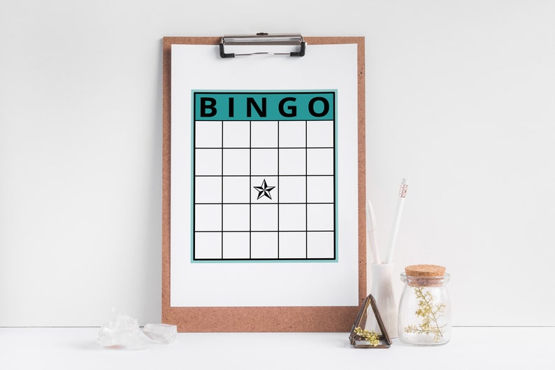 Bingo Printable Game Template - Bingo Template - 4 Colors - 3 Versions ...