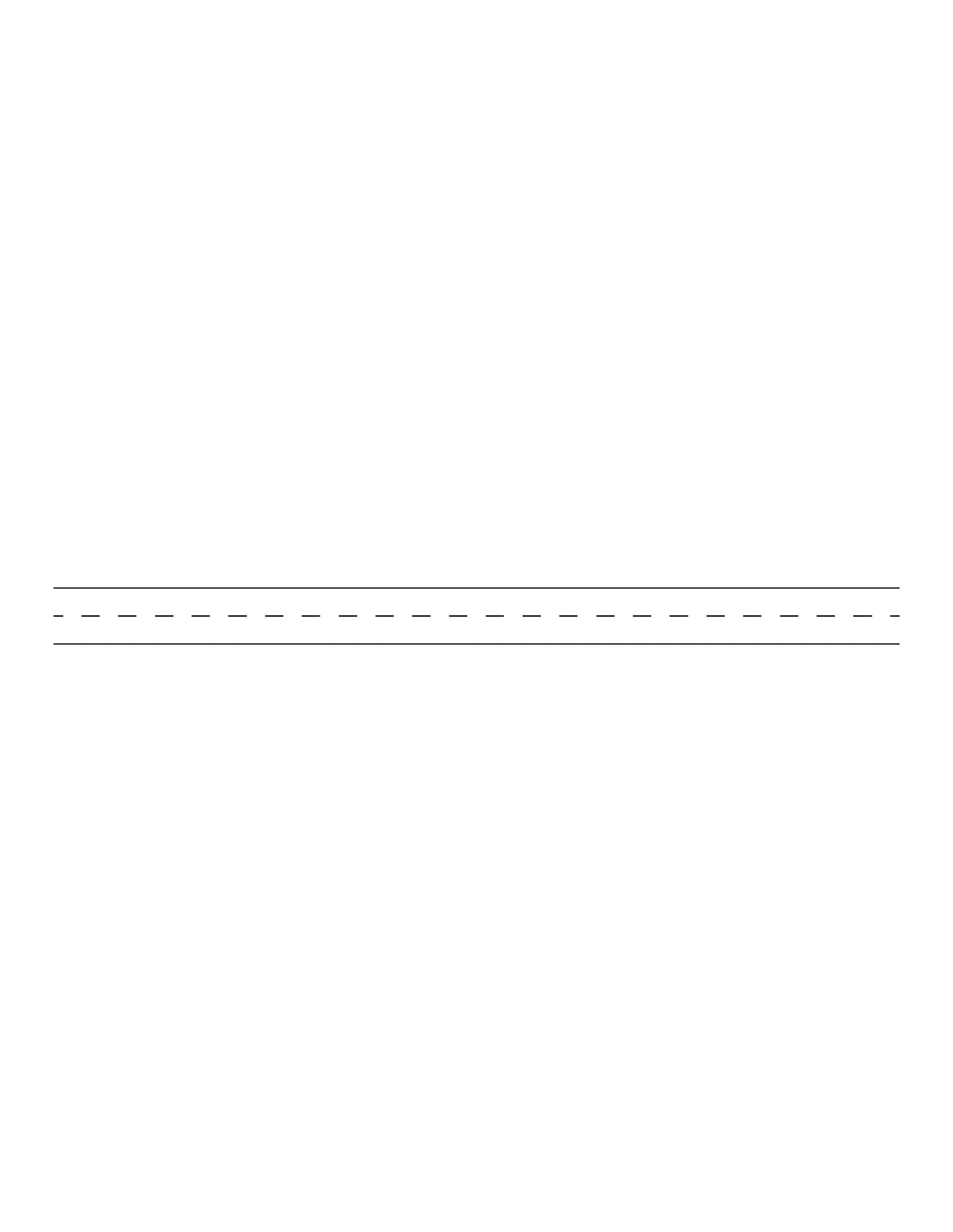 Broken Midline Kindergarten Handwriting Paper - Basic Black Solid and ...