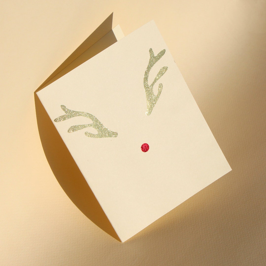 Reindeer Card - Etsy