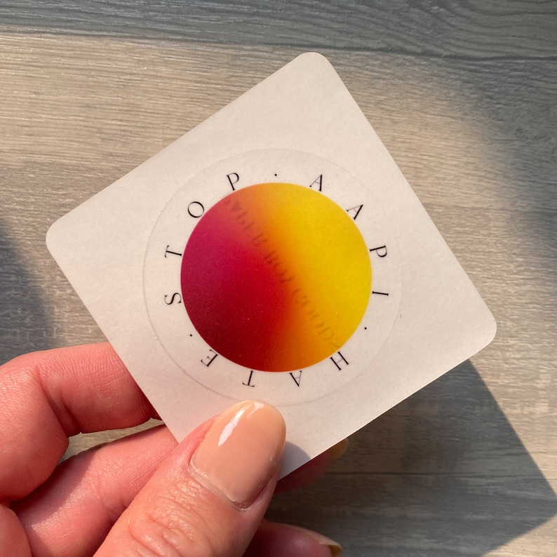 Stop AAPI Hate Sticker - Etsy