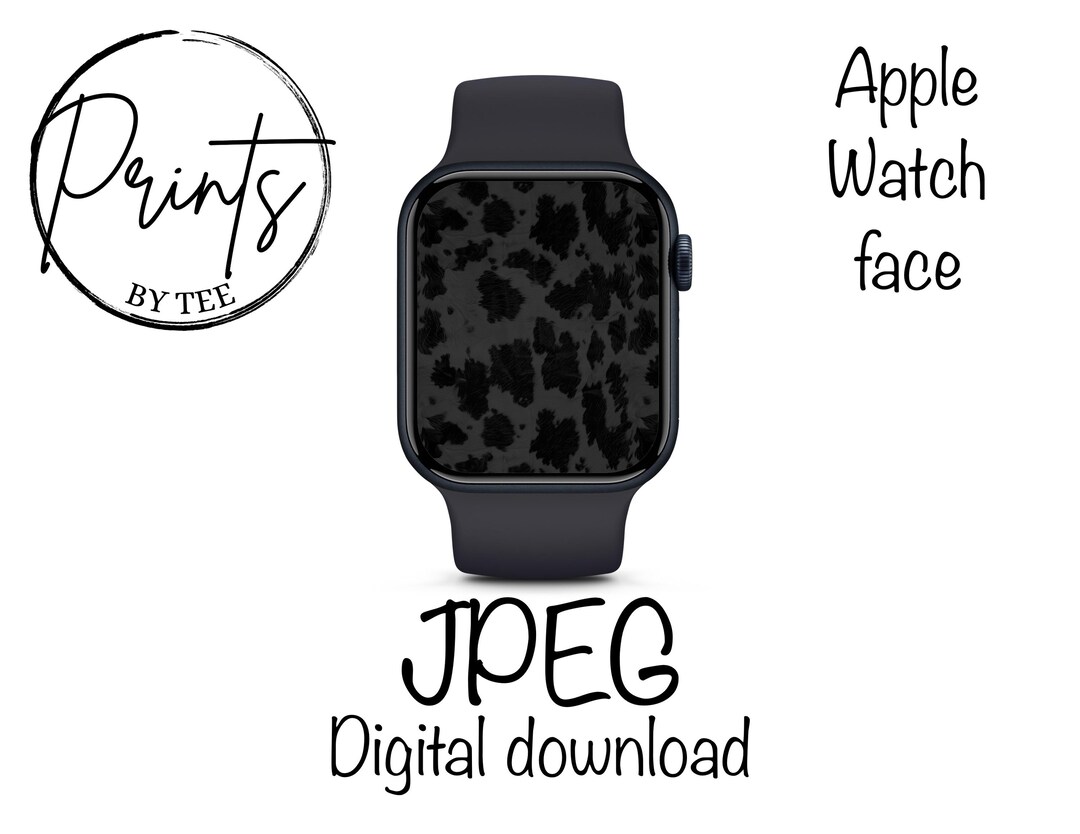 Cowhide Apple Watch Face ~ Cow Print Watch Face Cover ~ Apple Watch ...