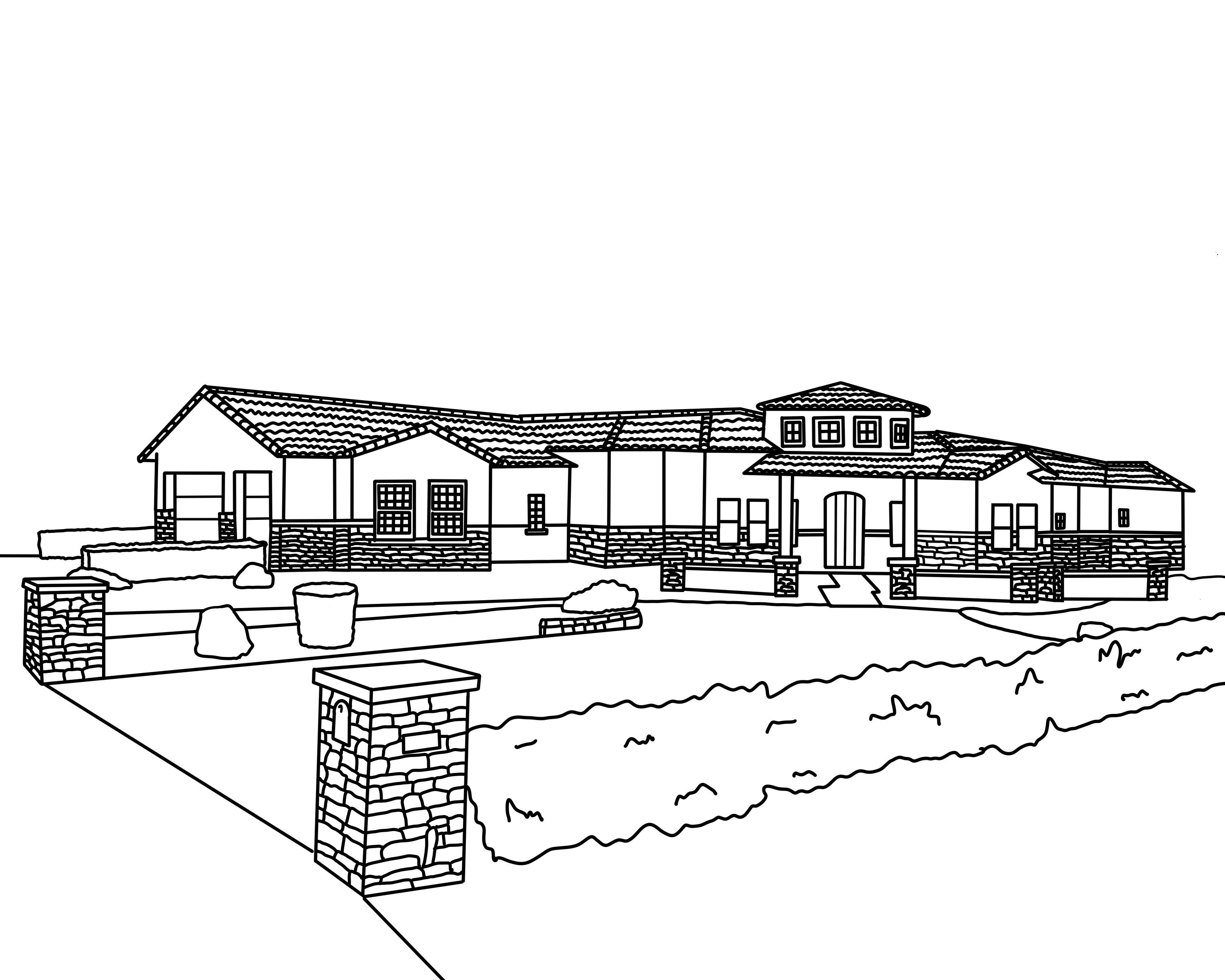 Custom House Line Drawing | Personalized Home Drawing | Personalized ...
