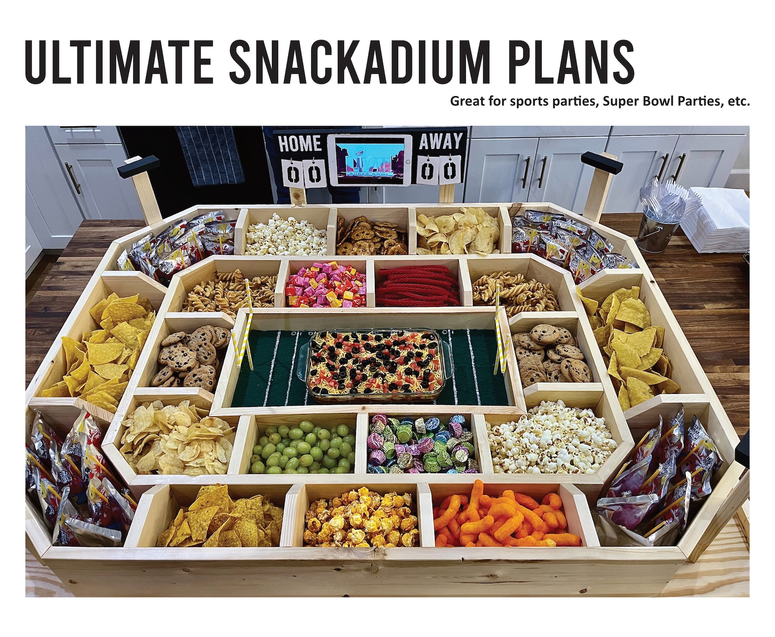 Jumbo Snackadium Woodworking Plans - Digital Download | Snack Stadium ...