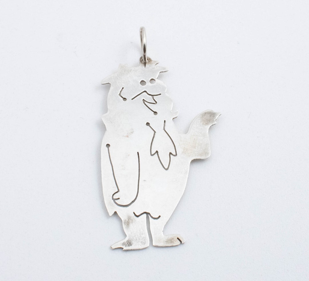 Vintage Sterling Silver Laser Cut Fred Flintstone Pendant - Etsy
