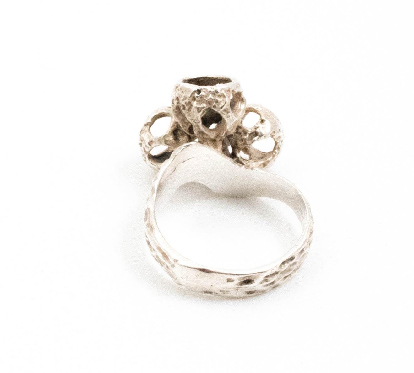 Vintage Sterling Silver Brutalist Cup Cluster Ring! [size 3.5 US] - Etsy