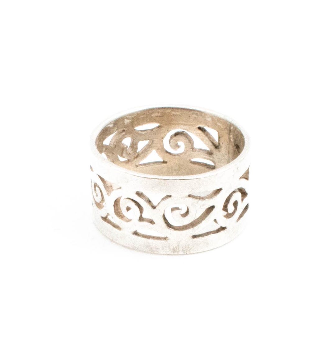 Vintage Sterling Silver Cut Out Eye of Horus Band! [size 5.75 US] - Etsy