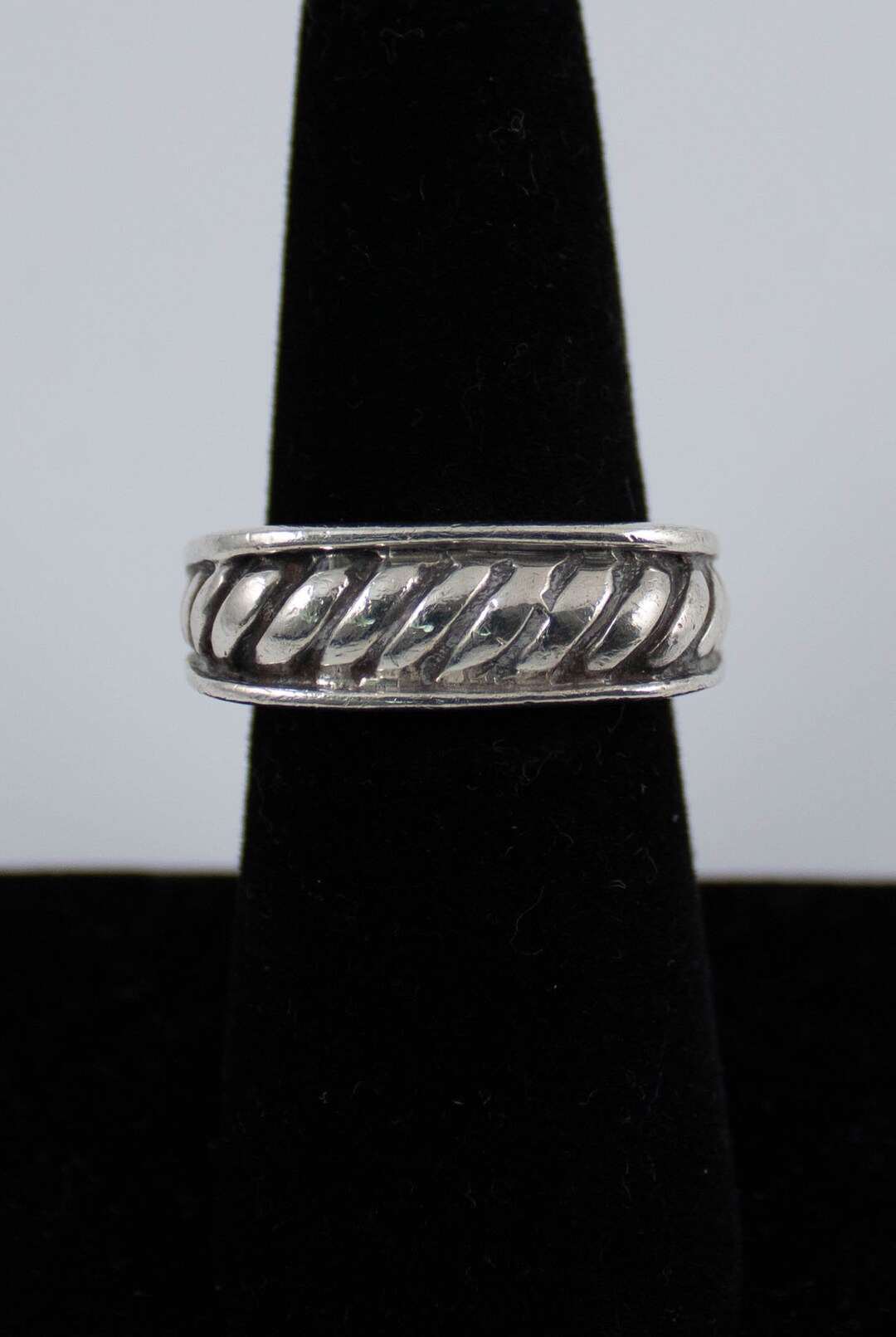 Sterling Silver Vintage Square Top Ring With Inner Design [size 8.25 US ...