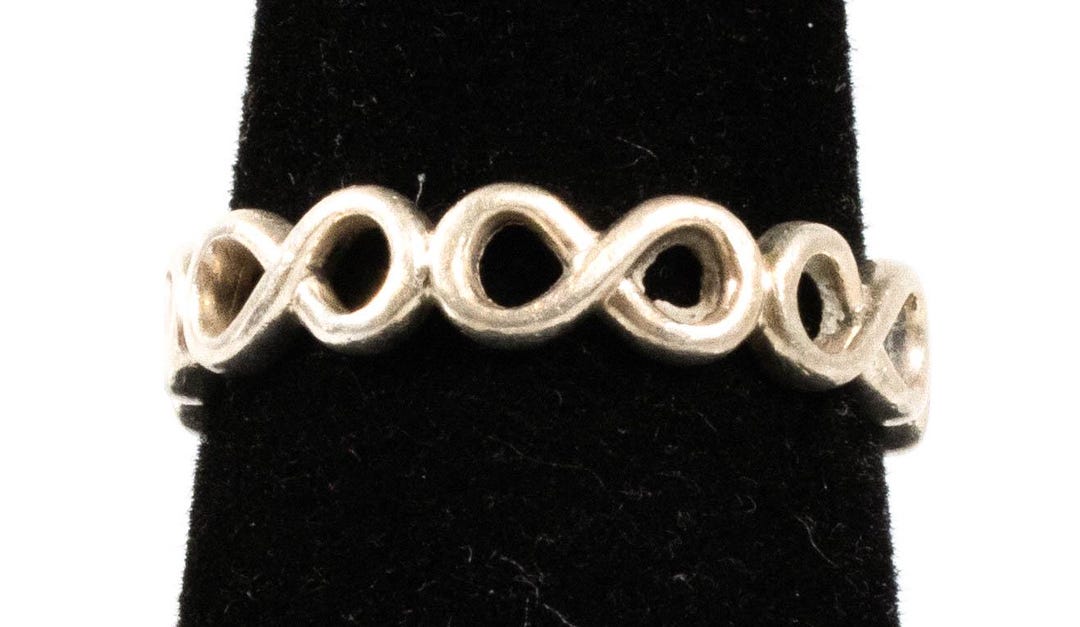Vintage Sterling Silver Infinity Link Ring! [size 5.75 US] - Etsy