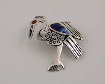 Sterling Silver Brooch Peruvian Subject Square Marked Peru - Etsy