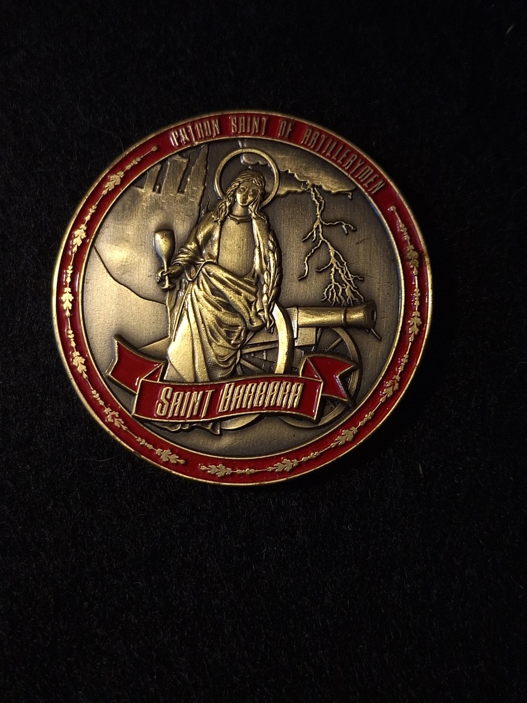 Vintage Saint Barbara Challenge Coin, Catholic Patron Saint of ...