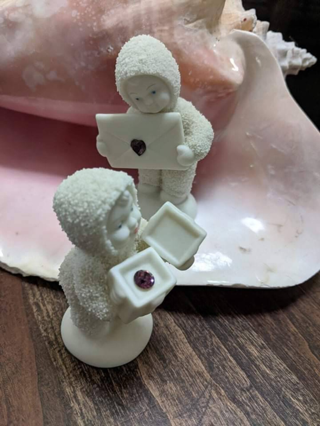 Snow Baby Holding Gift Box and Special Delivery Figurines With ...