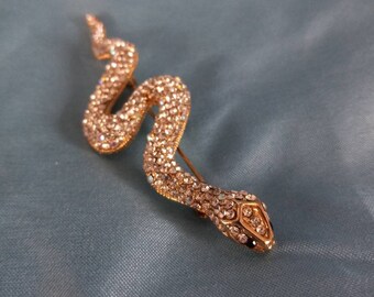 Vintage Unsigned Jelly Belly Light Green Cabochon Snake Python Brooch ...