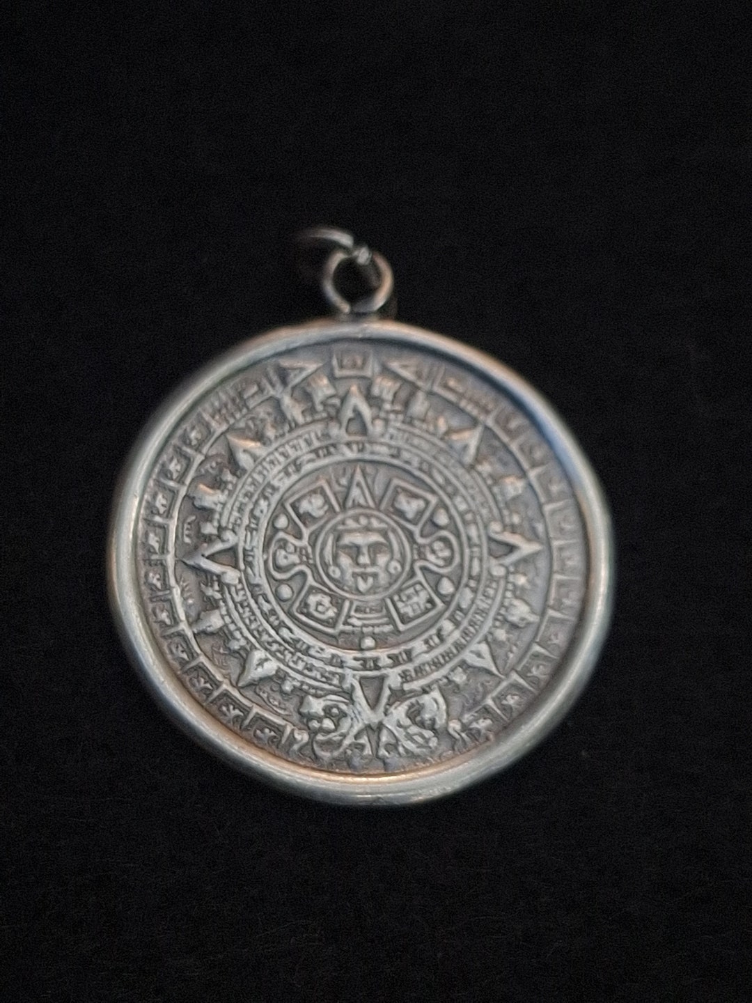 Large Sterling Silver Myan Calendar Pendant - Etsy