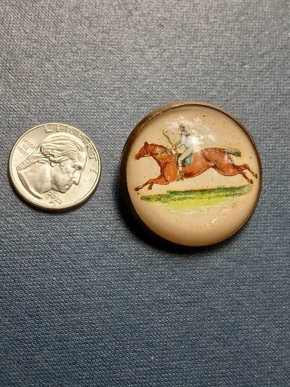 1800s Victorian Antique Bridle Rosette Racing Pin Bro… - Gem
