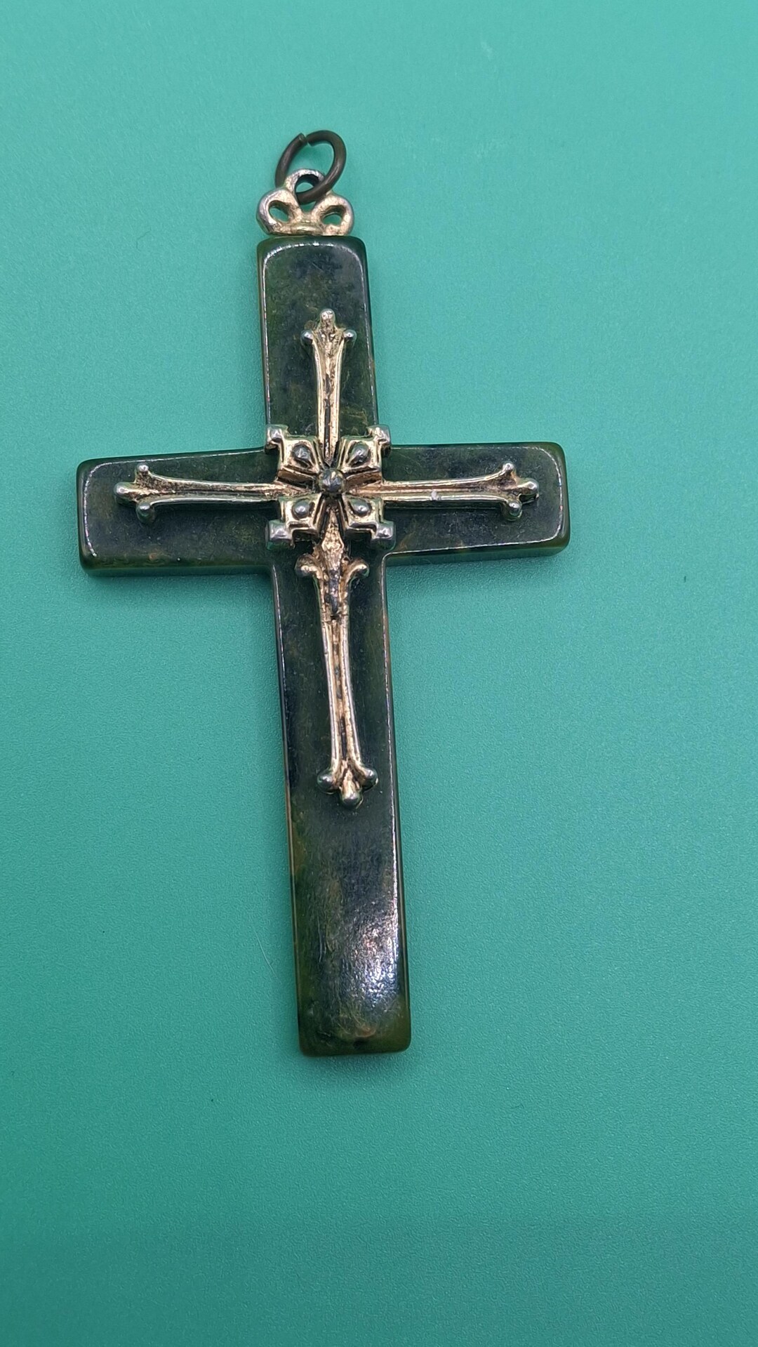 Antique Bakelite Cross Pendant - Etsy