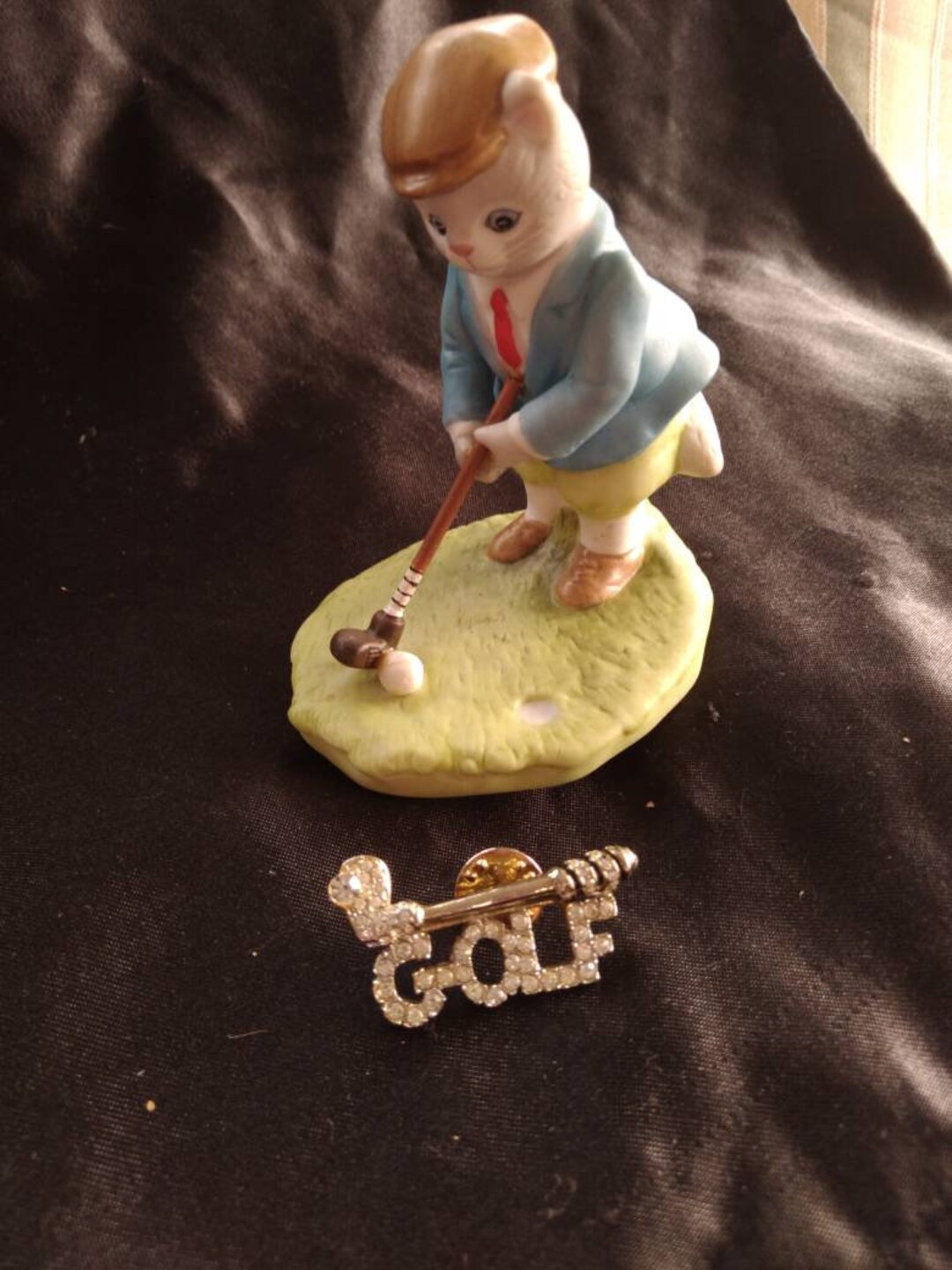 Vintage Rare Kitty Cucumber Golfing Albert 1992 Schmid Porcelain Figure ...