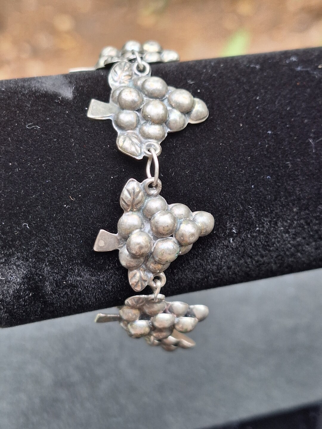 Vintage Mexican 900 Silver Grape Bracelet - Etsy