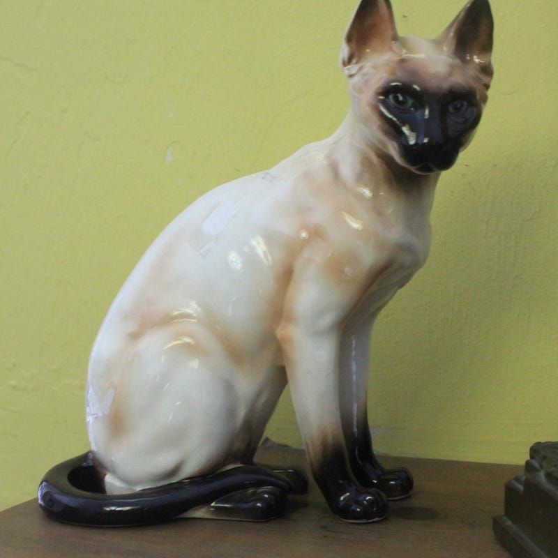 Siamese Cat Statue - Etsy