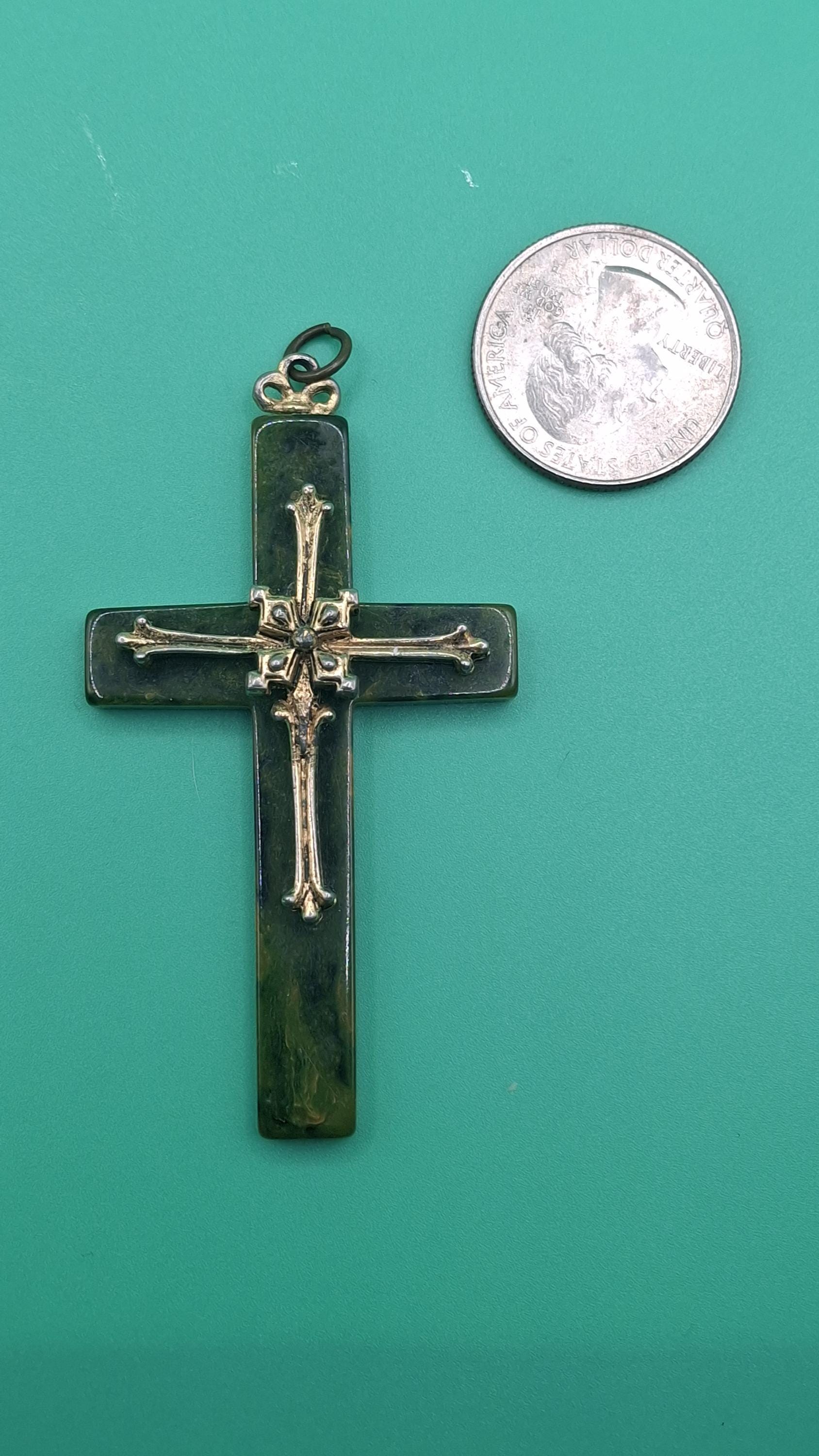 Antique Bakelite Cross Pendant - Etsy