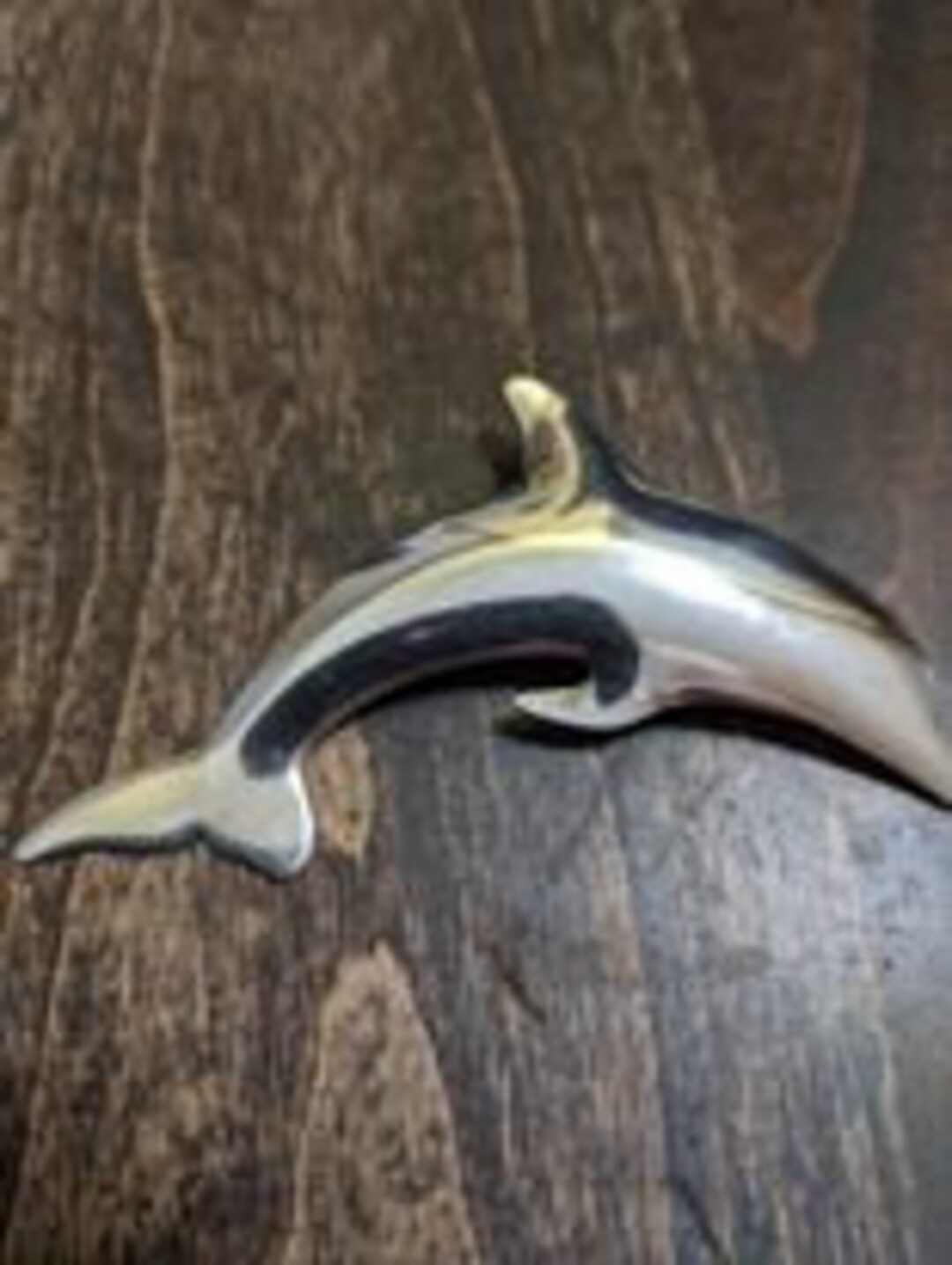 Sterling Silver Dolphin Pin Pendant - Etsy