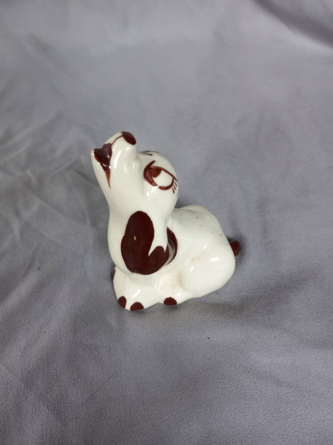 Vintage Spaniel White Brown Walker Dog Figurine - Etsy