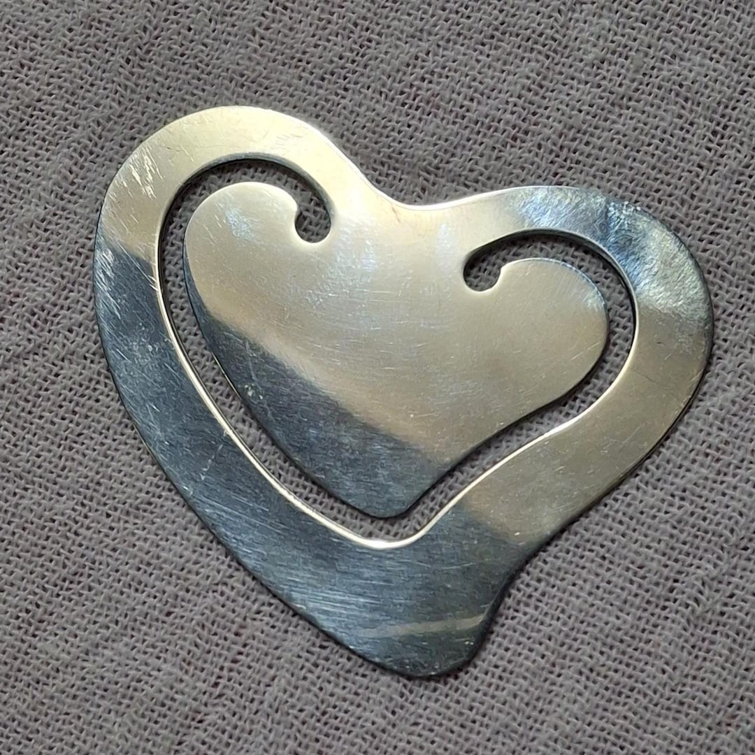 Sterling Silver Tiffany and Company Heart Shaped Bookmark Elsa Peretti ...