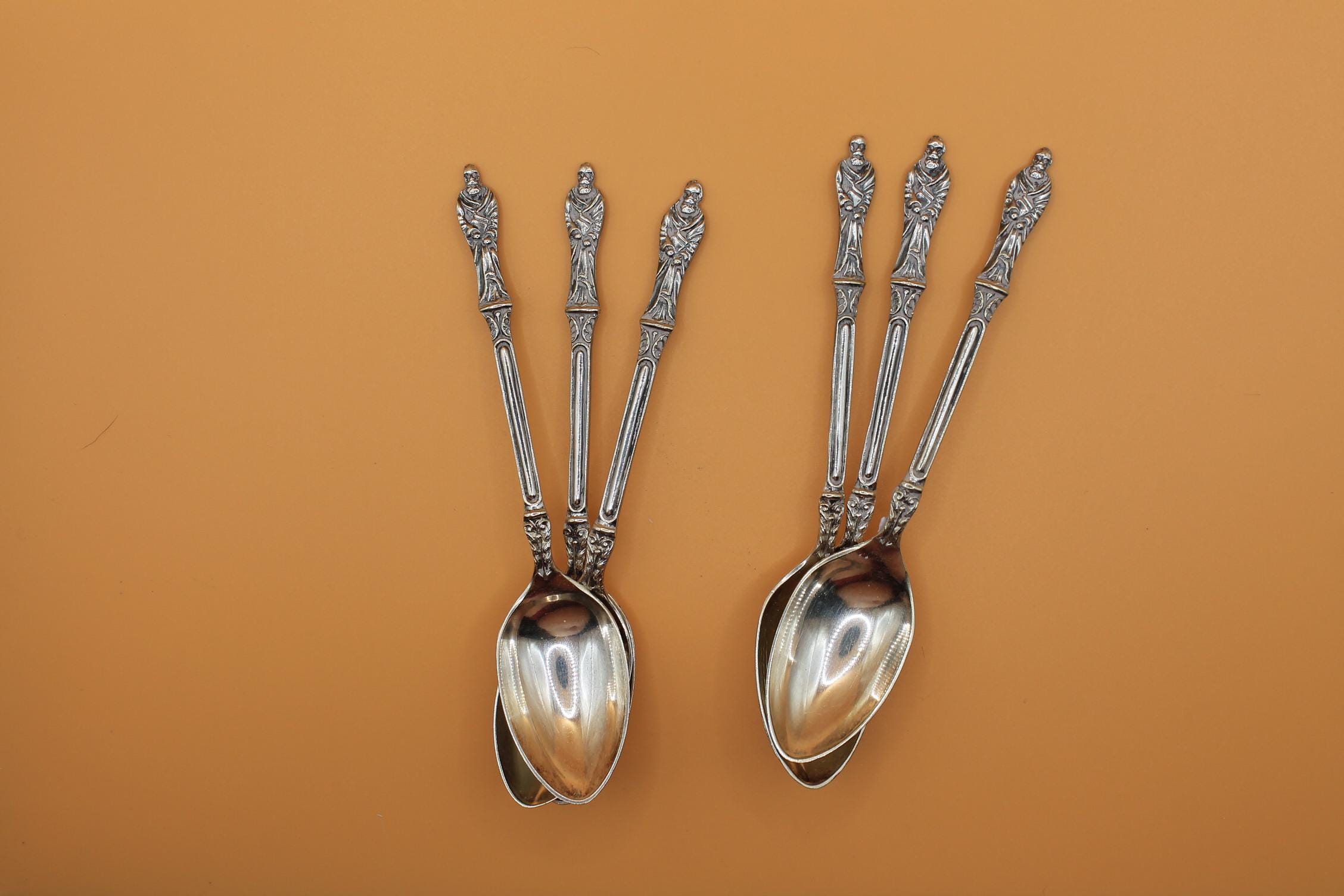 Apostle Monk Priest Demitasse Silver Plate Set of Six Spoons - Etsy